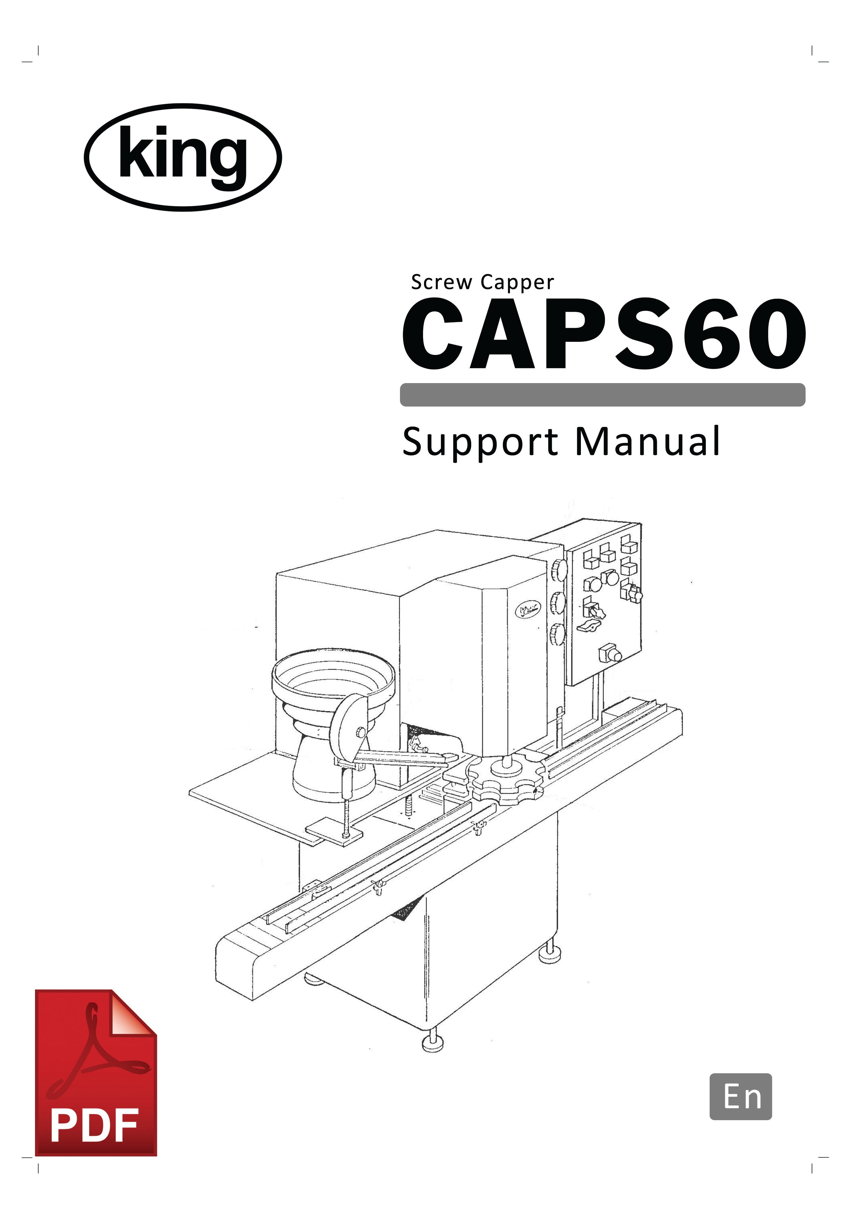 Manual for King CAPS60 Screw Capper | C.E.King Limited