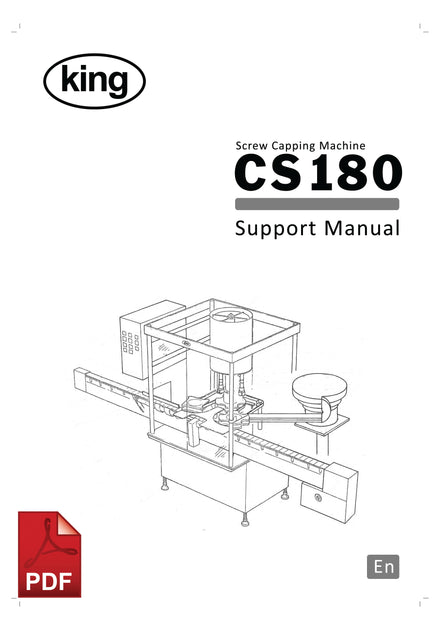 Support Manual for King CS180 Screw Capper | C.E.King Limited