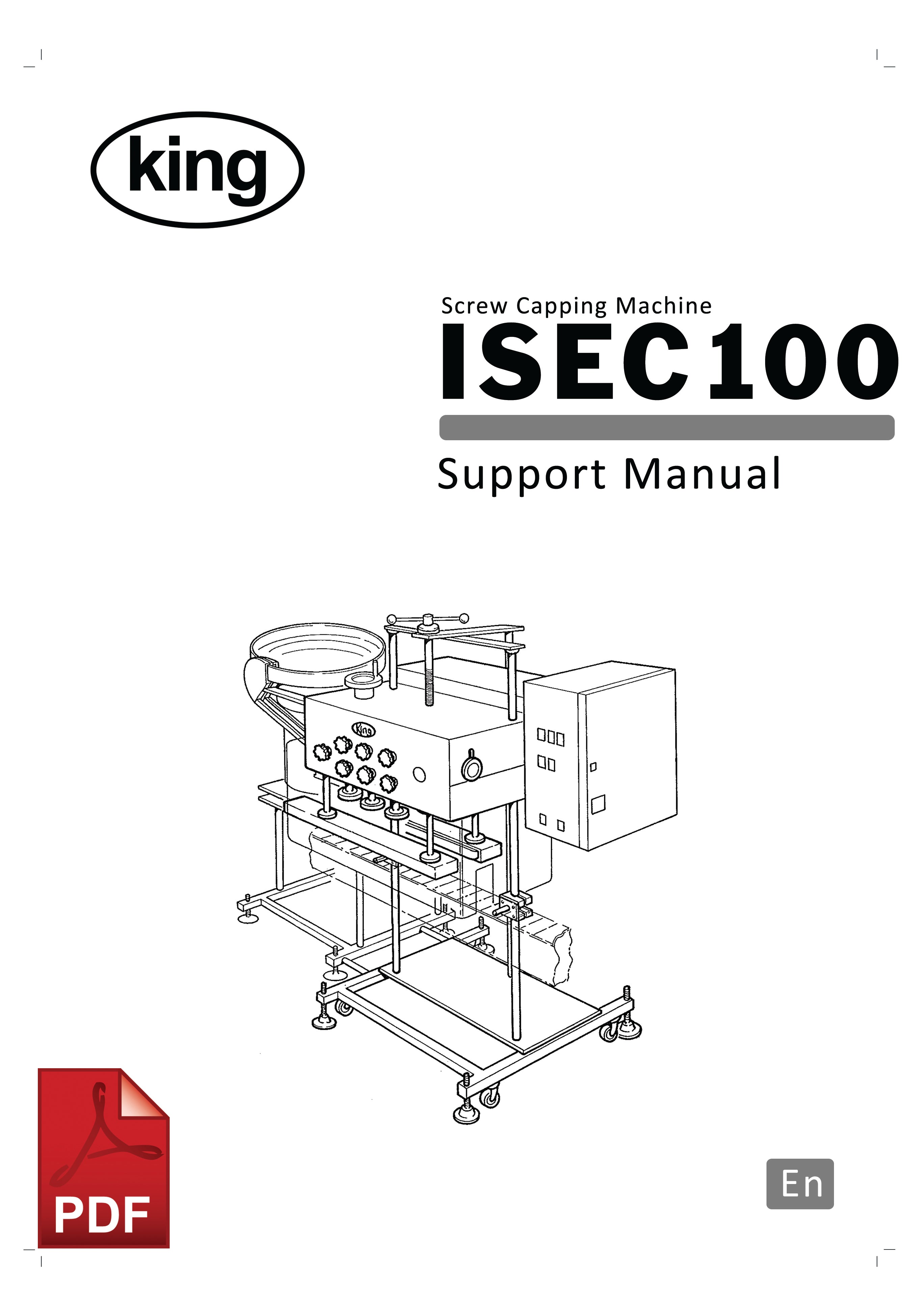 Servicing Manual for King ISEC100 Screw Capper | C.E.King Limited